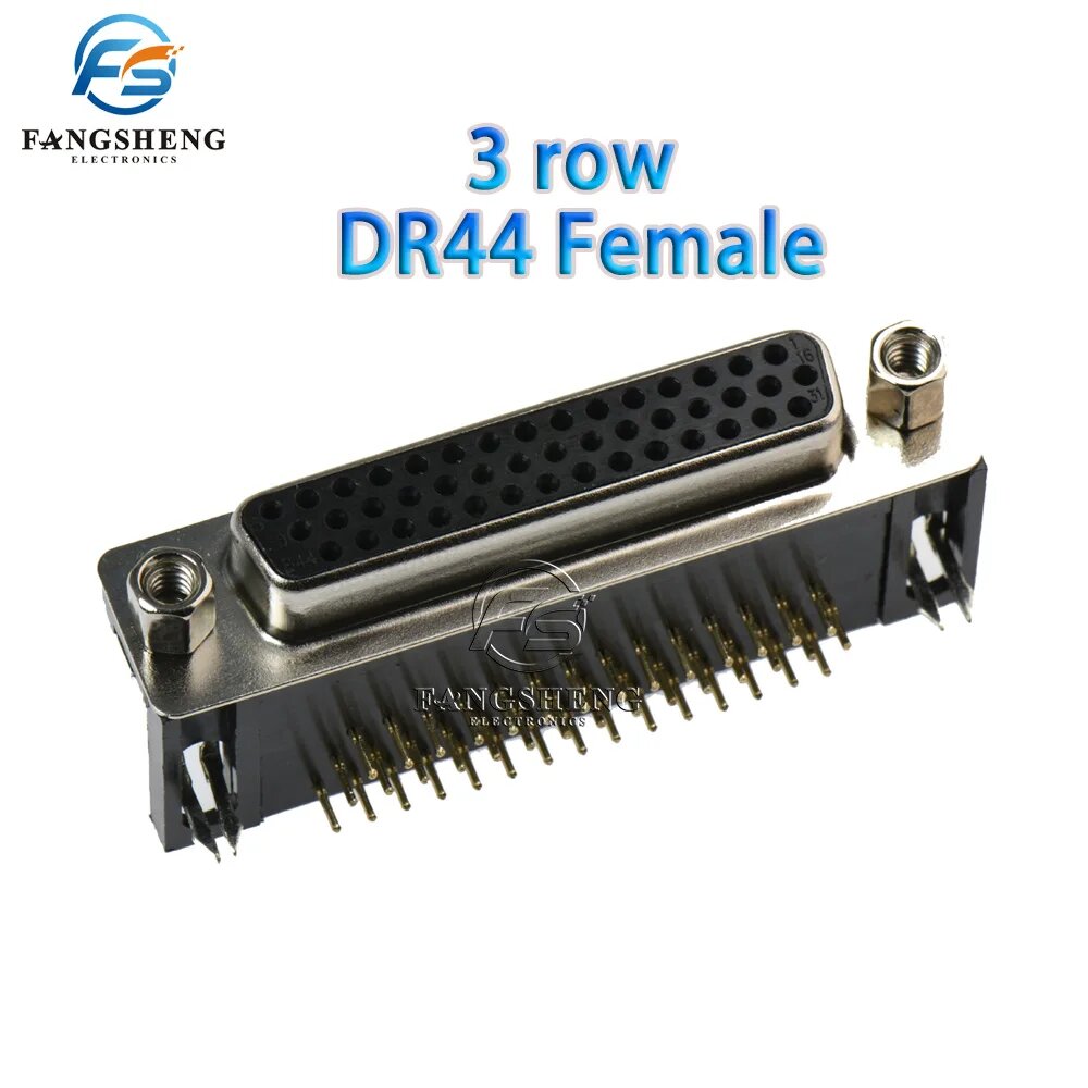 DR44 3-рядный угловой разъем D-sub Fang Sheng DR44 Female