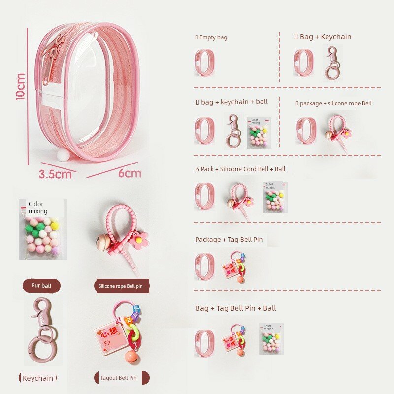 Прозрачная детская сумка из ПВХ Bubble Mart, 10 см, фигурка Nunu, 5 см, в закрытой упаковке, сумка для прогулок, 10cm