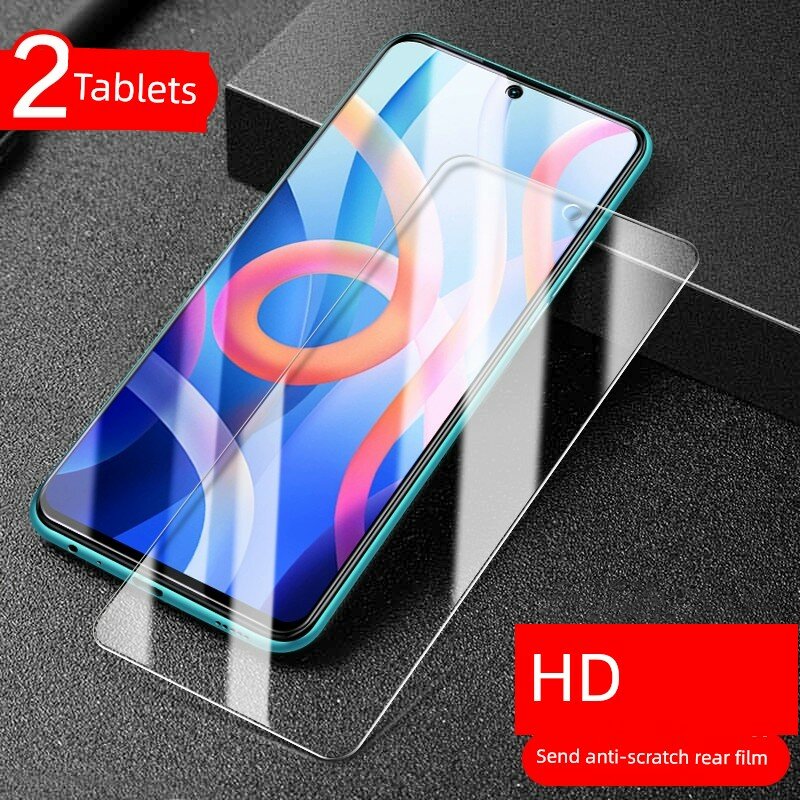 Защитное стекло из закаленного стекла для Redmi Note 12 с HD-качеством, набор из 2 шт, полное покрытие экрана, включая
