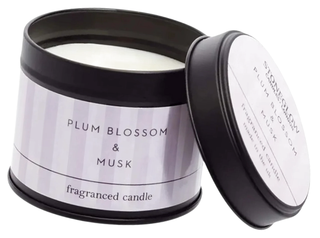 Свеча парфюмированная Stoneglow Plum Blossom and Musk 180 гр - Стоунглоу Цветок Сливы и Мускус