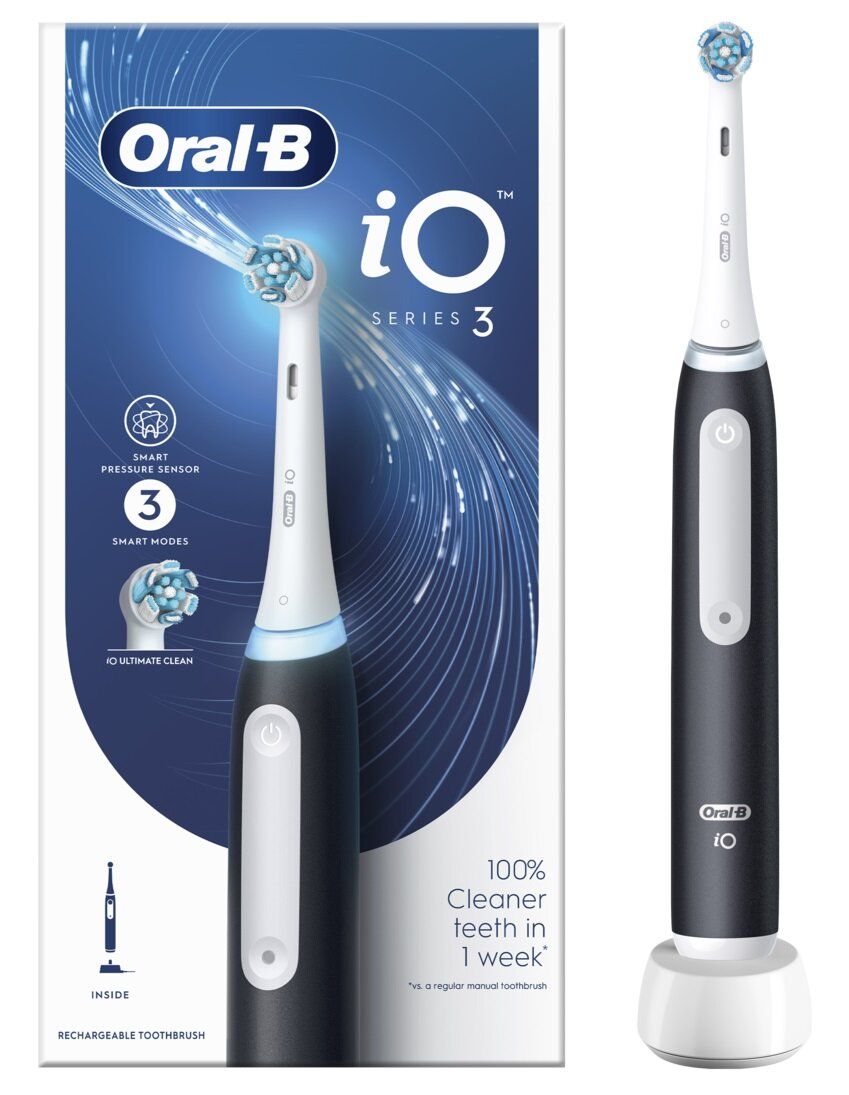 Магнитная зубная щетка ORAL-B iO 3 черного цвета