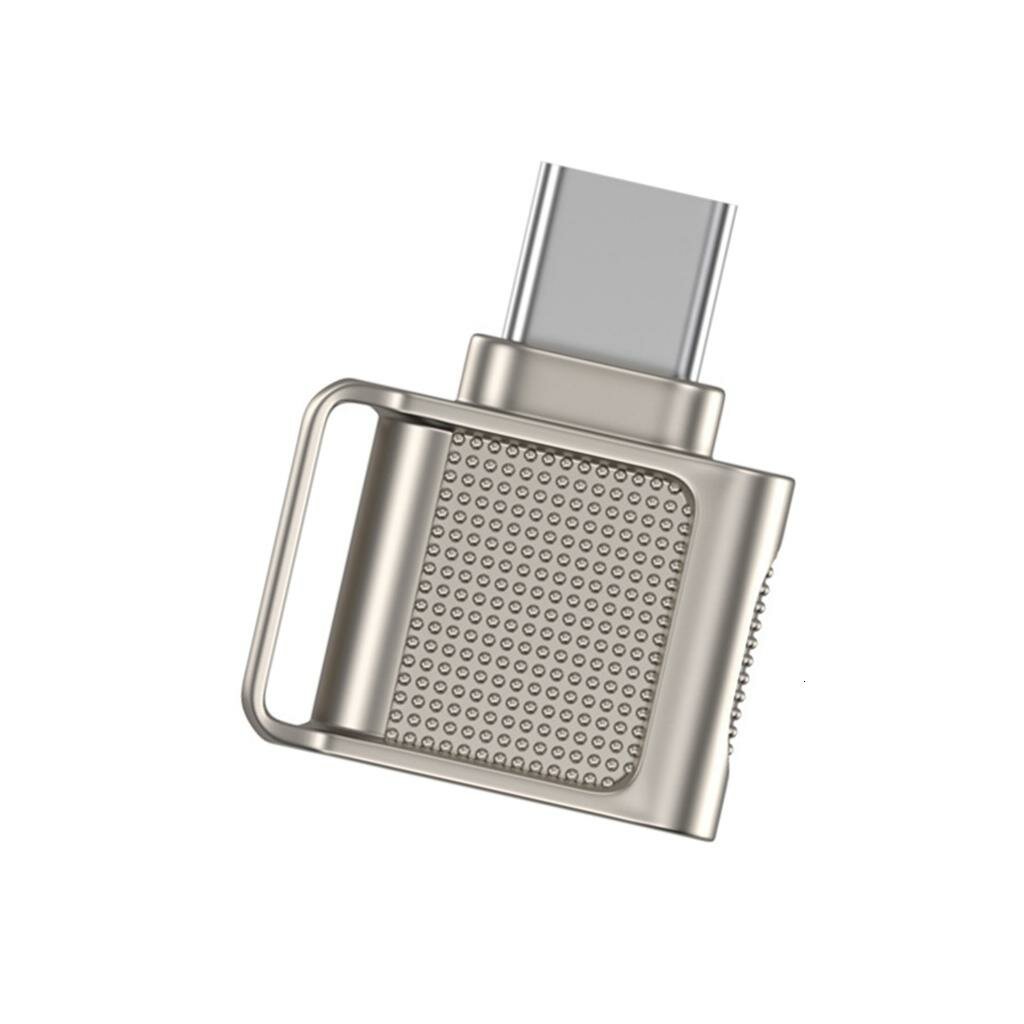 Металлический кардридер USB 3.0 Type-C для TF/MicroSD, Золото