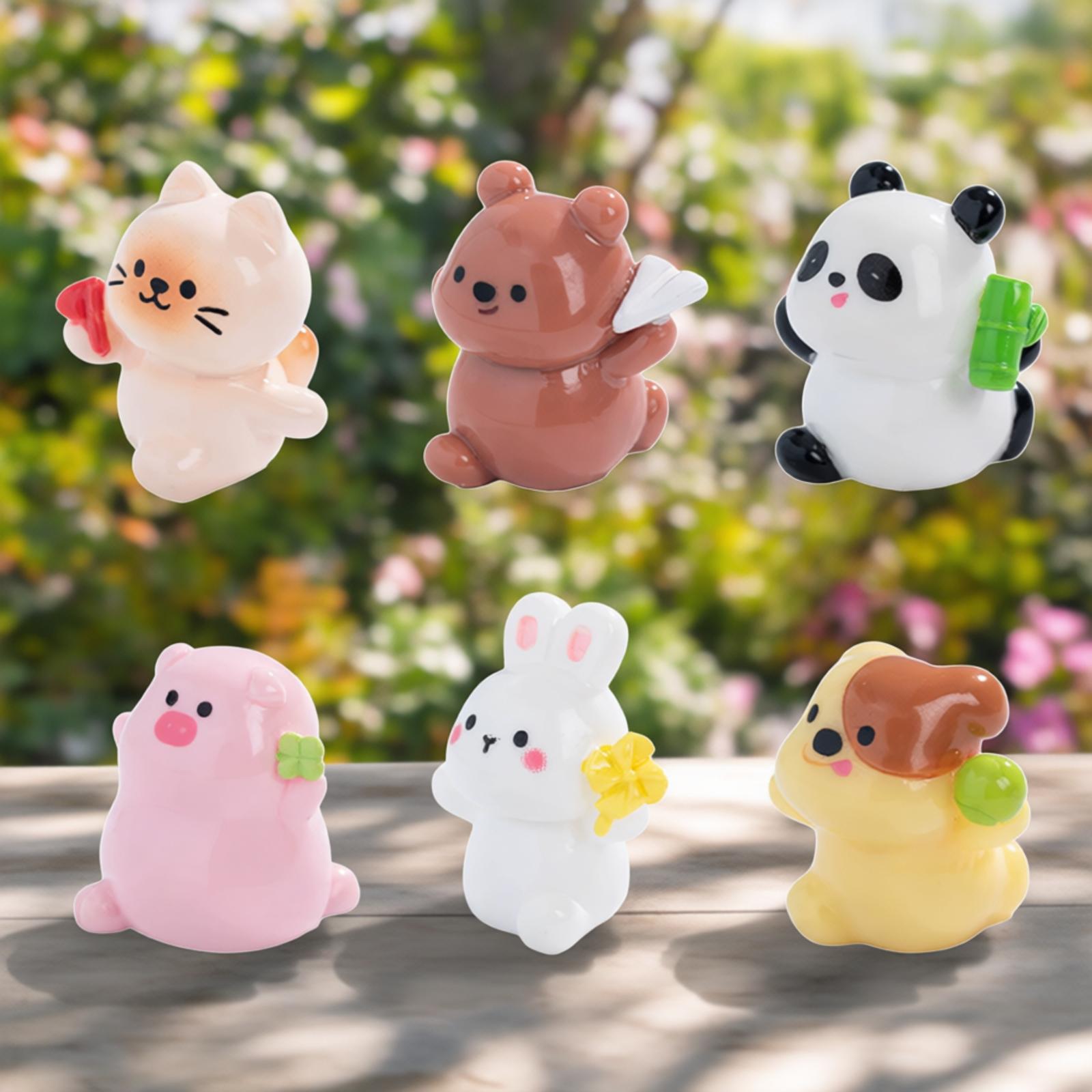 Миниатюрные фигурки свиней из смолы Tiny Cats для украшения сада, поделочный орнамент