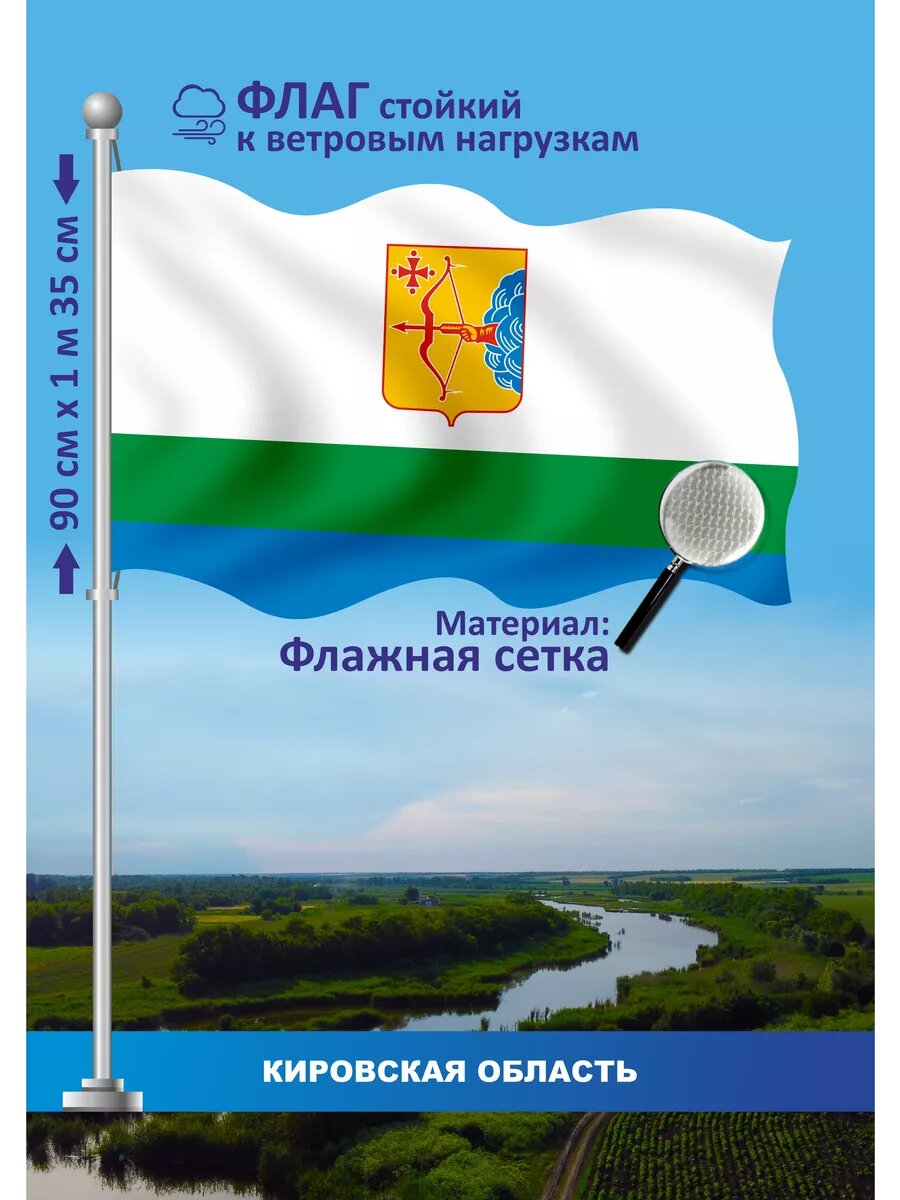 Флаг Кировская область.