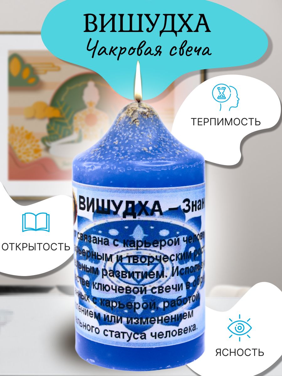 Свеча Вишудха - знание чакровая