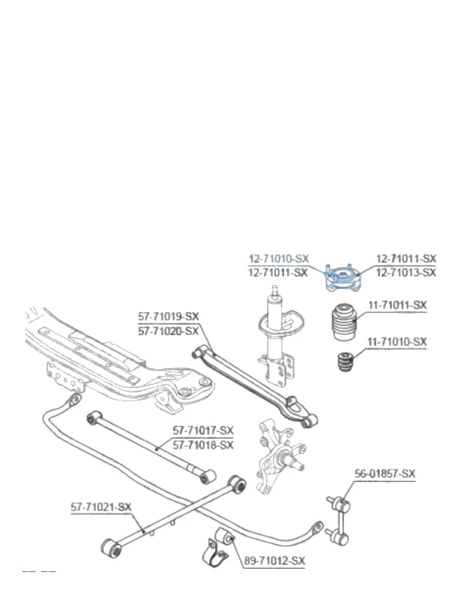 Опора амортизатора Mazda 626 all 92-97 4 door