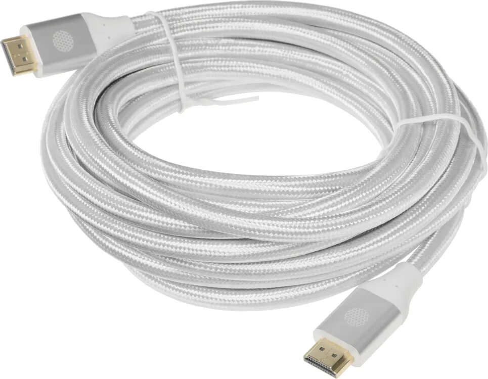 Кабель аудио-видео Cactus CS-HDMI.2.1-5, HDMI (m) - HDMI (m), ver 2.1, 5м, GOLD, серебристый
