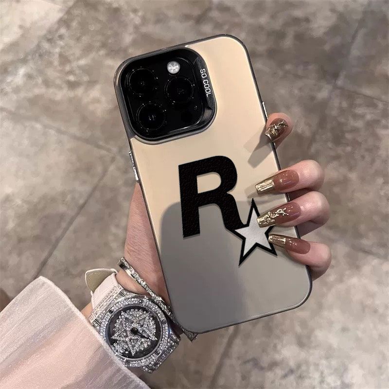 Чехол на Aйфон 11 / IPHONE 11 черный с дизайном "R-STAR", силиконовый антиударный