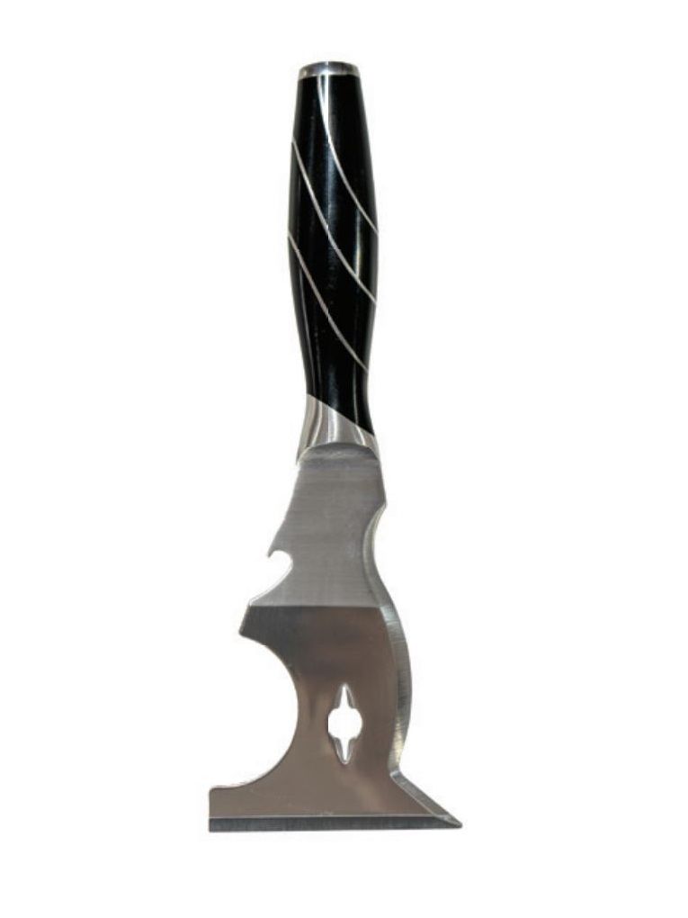 Шпатель 10в1 цельнометаллический Olejnik Premium Black 1240100-1M (80мм)