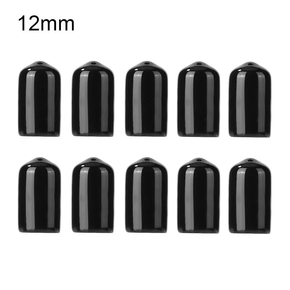 Защитные наконечники для бильярда, 12mm, черные, 10 шт
