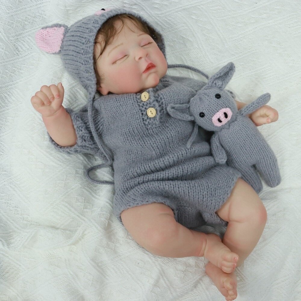 Реалистичная кукла Реборн Пичс, Хлопковое тело, Оживающая кукла newborn, Мягкая, Идеальный подарок