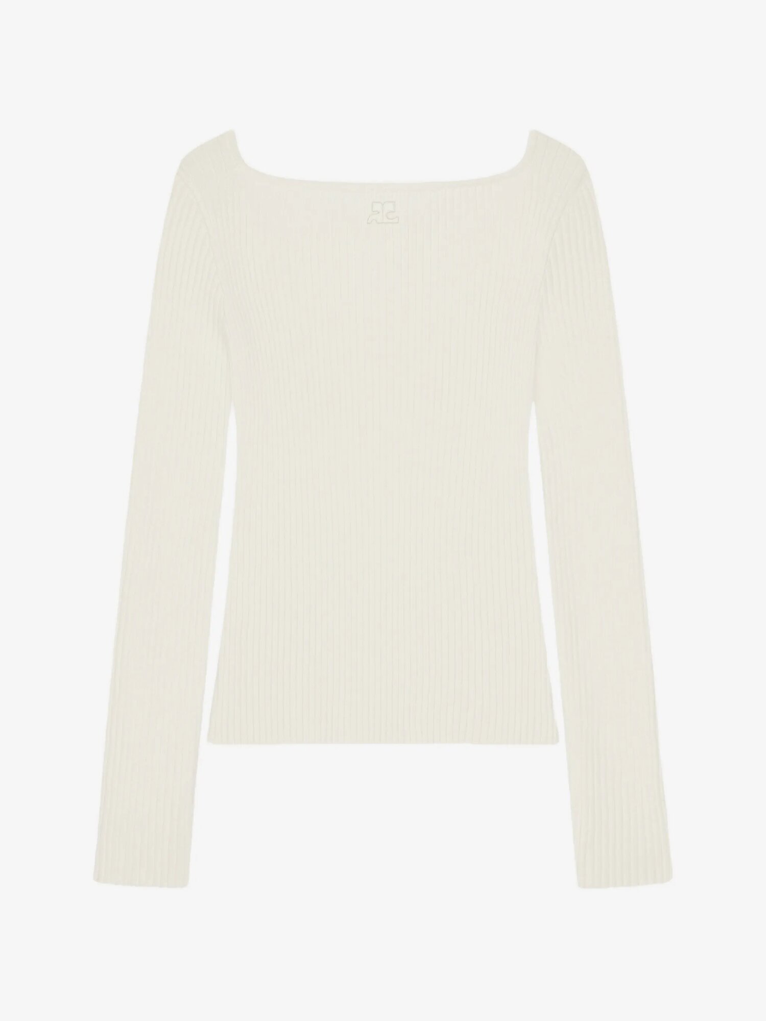 Свитер courreges Ribbed-knit square-neck sweater