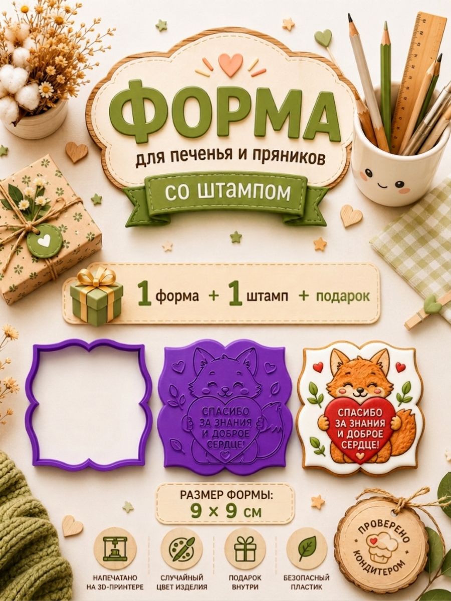 Формочка для выпечки печенья и пряников