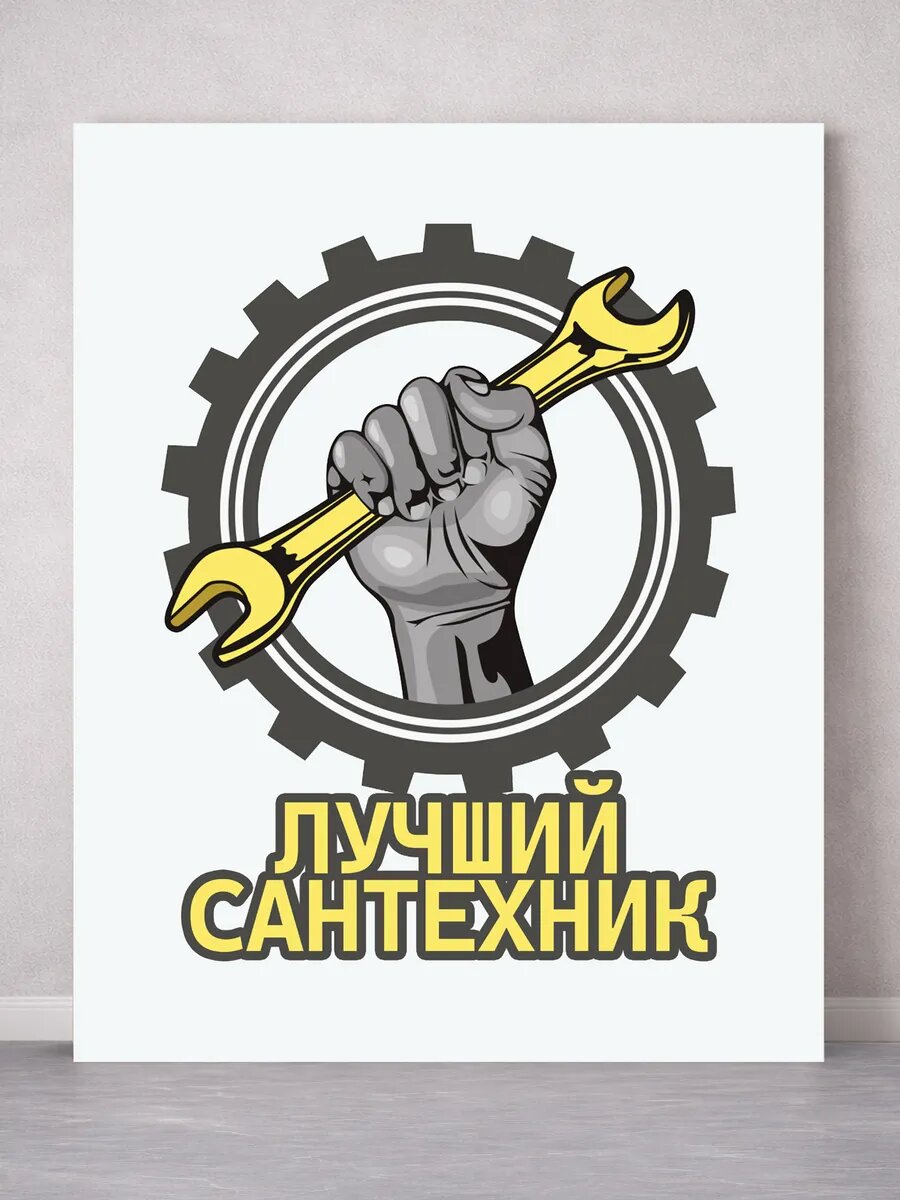 Картина на стену 40х50 см Лучший сантехник