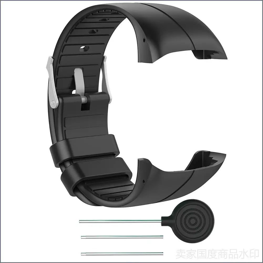 Качественный ремешок из силикона для Polar M400/M430, чёрный, 230 мм