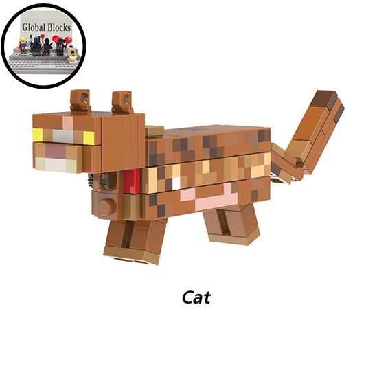 Аниме фигурок Конструктор , Майнкрафт/Minecraft (4.5см, пакет)cat-RX614-FunHoeo