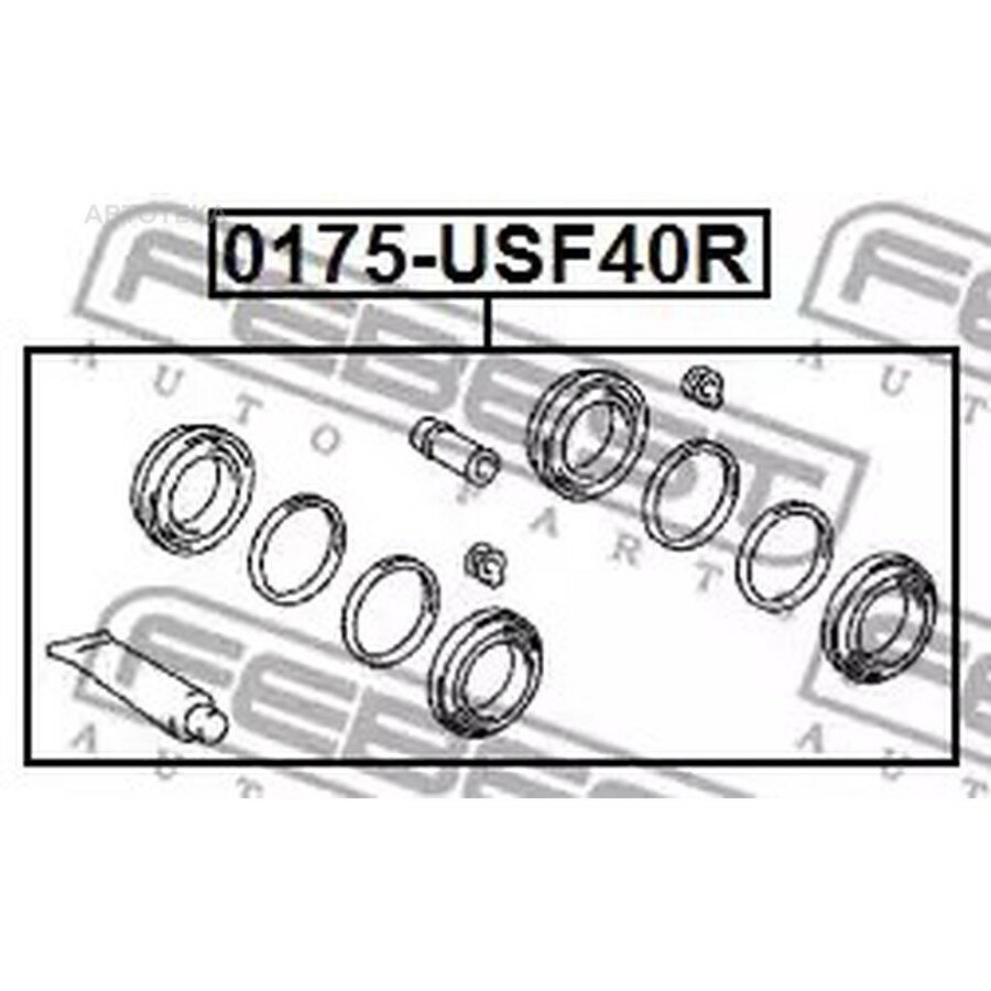 Ремкомплект задн суппорта LEXUS LS460/460L USF40 2006-2009 0175-USF40R FEBEST 0175USF40R