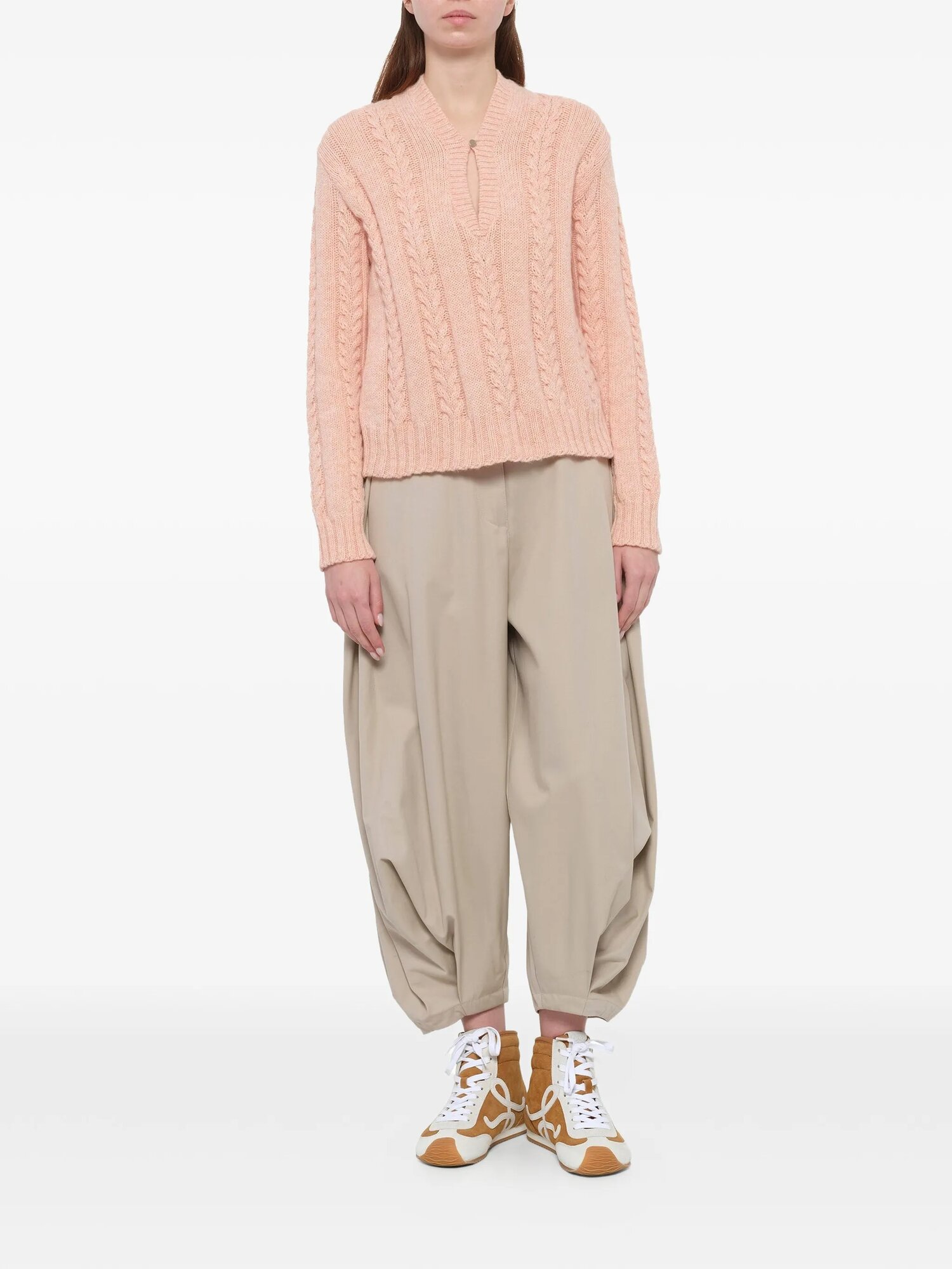 Брюки Loewe Draped trousers, размер 36, разноцветный — фото 1