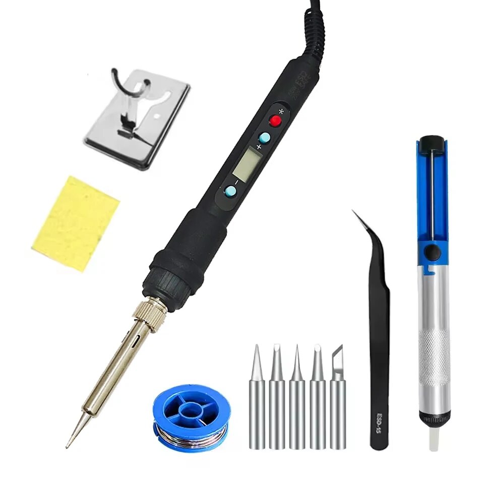Паяльник электрический 80 Вт, черный, EU PLUG 220V