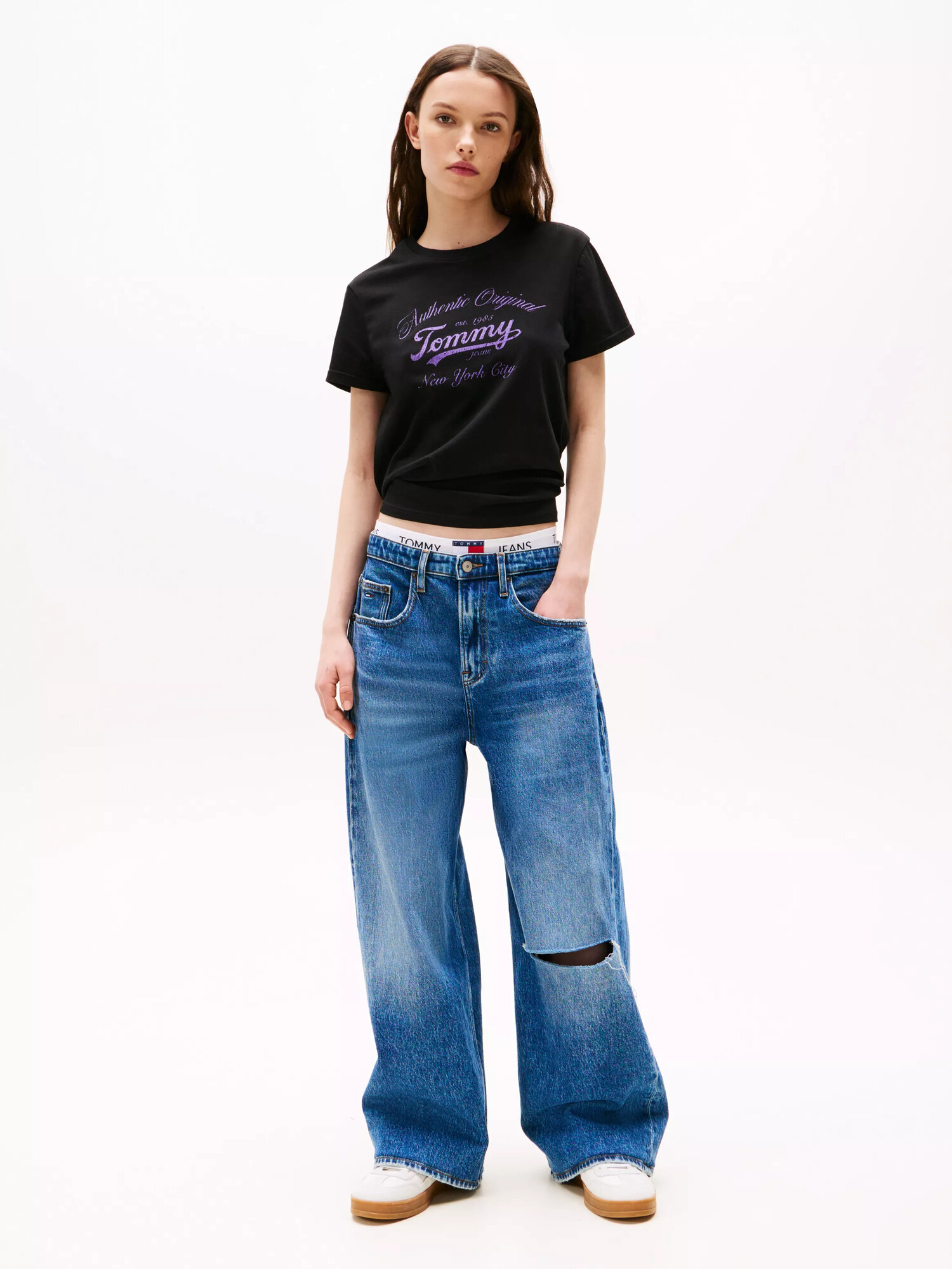 Футболка Tommy Jeans, размер XS, черный — фото 1