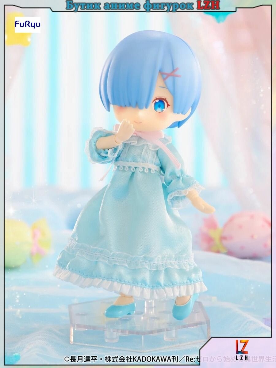 Аниме Фигурка FuRyu MeloDoll Рэм(Rem) в голубом платье с кружевами из Несносные пришельцы(Urusei Yatsura) 13cm (LZH)