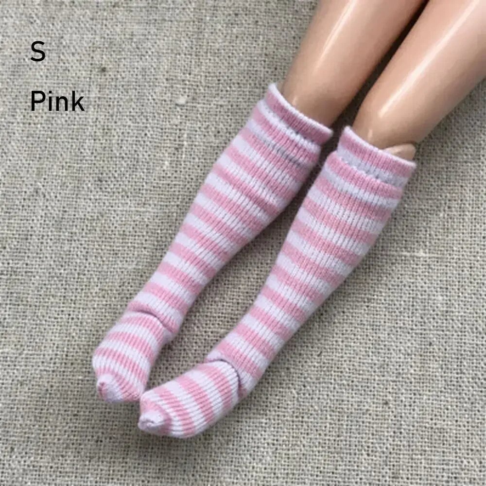 Кукольные носки 1/6 Cloth черные/оранжевые/фиолетовые/розовые/красные или черные/голубые/коричневые/желтые/розовые/темно-синие/зеленые