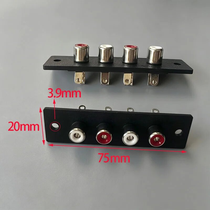 RCA разъемы 4 Way 2PCS, черный