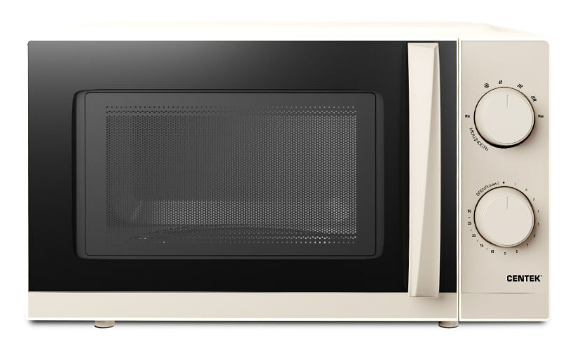 Микроволновая печь CENTEK CT-1571, 20л, 700Вт, 6 режимов, мех. управление, бежевый