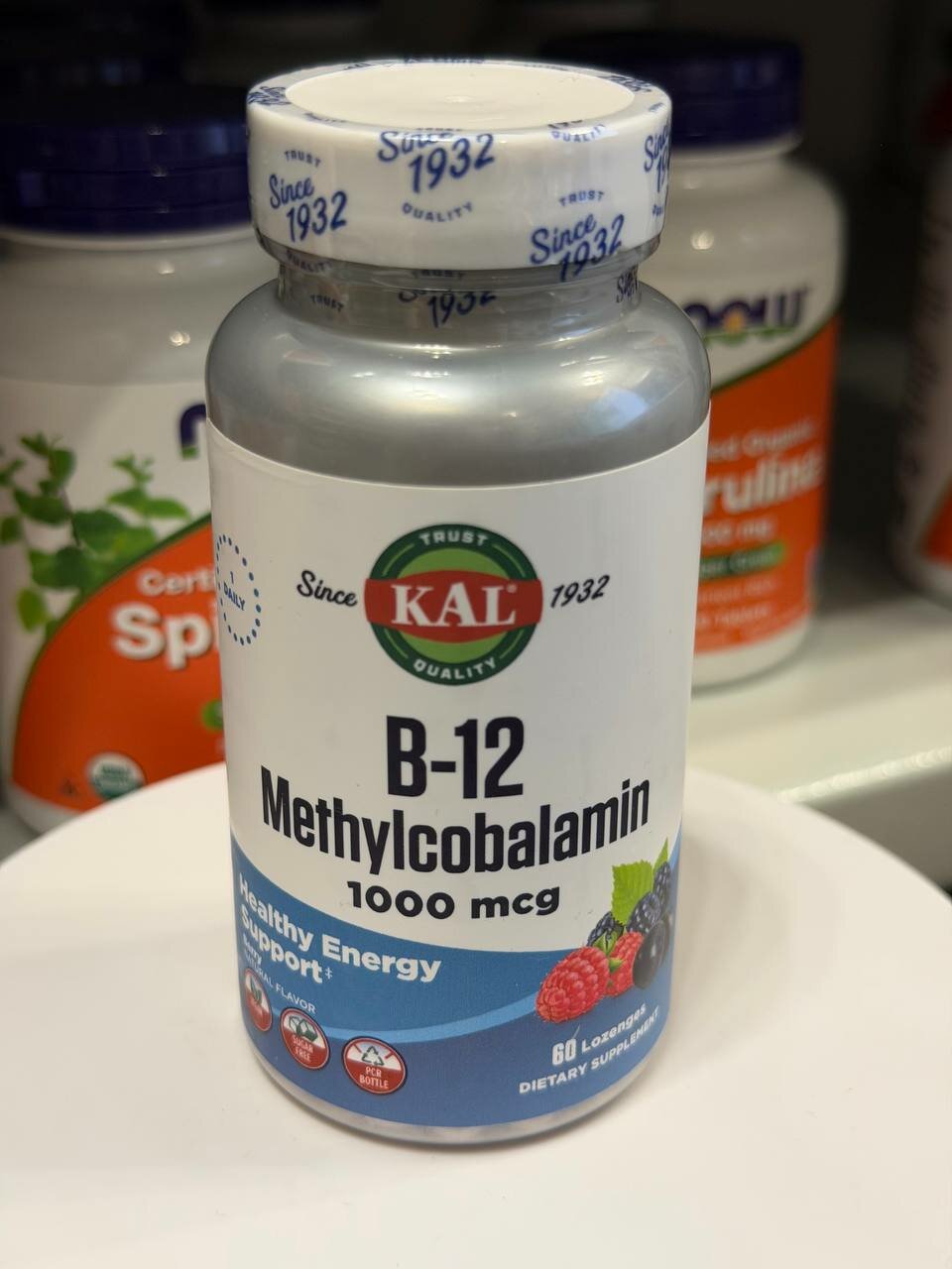 KAL B-12 Methylcobalamin 1000 mcg метилкобаламин для нервной и сердечно-сосудистой систем 60 леденцов