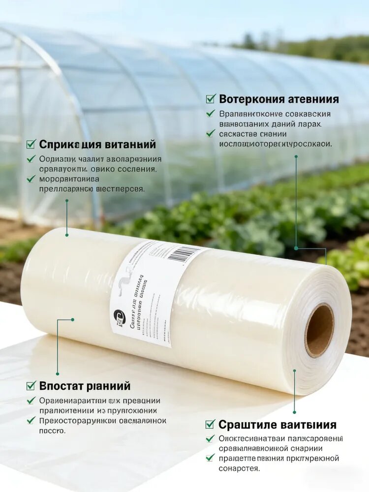 Лента для теплиц, водонепроницаемая, с высокой клейкостью, ширина 50 мм, длина 5 м, 1 шт