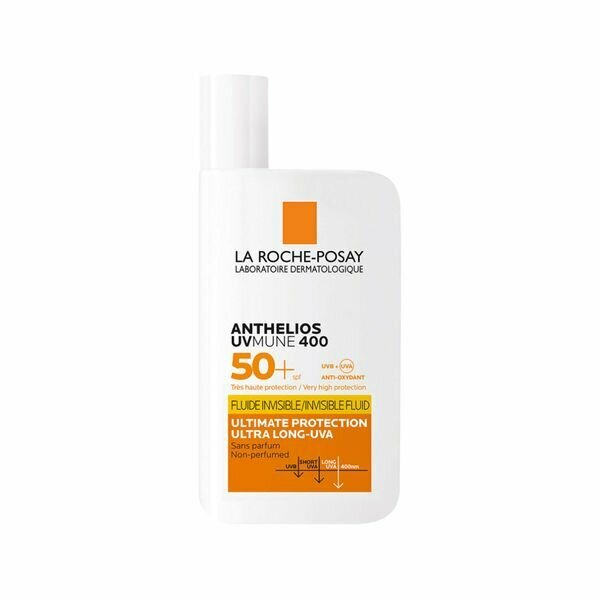 La Roche-Posay Anthelios UVMUNE 400 SPF 50+ Невидимый солнцезащитный крем-флюид для лица и кожи вокруг глаз, 50 мл