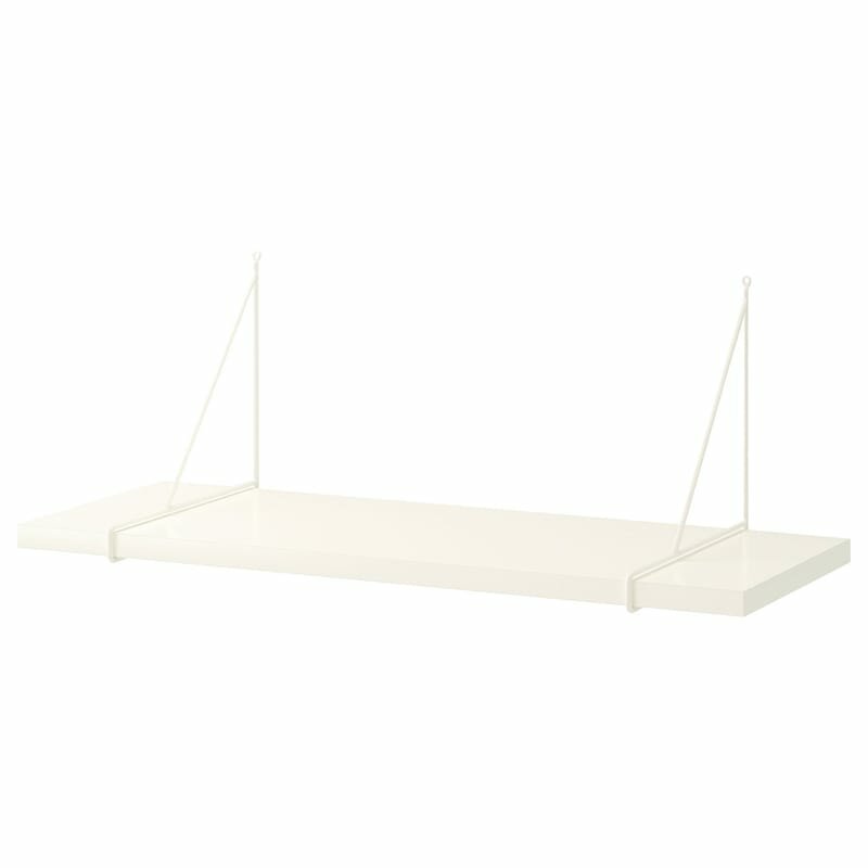 Полка IKEA bergshult/pershult, белый, 80x30 см 692.907.47