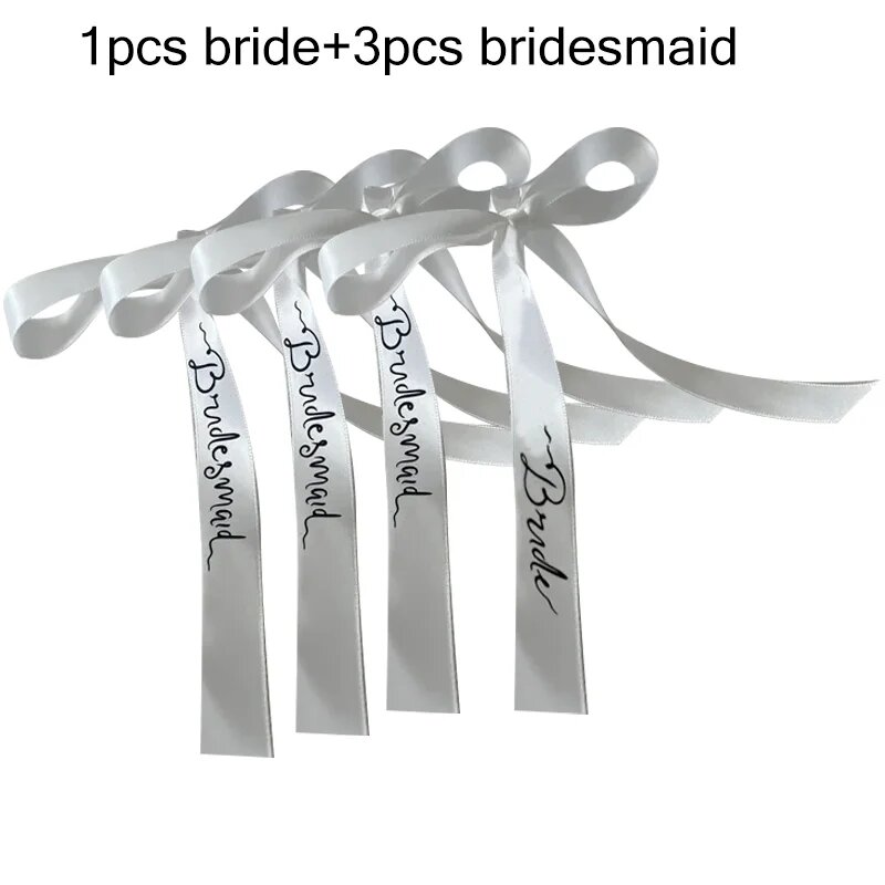 Бантик для бокала подружки невесты HGDTFF 1bride3bidesmaid