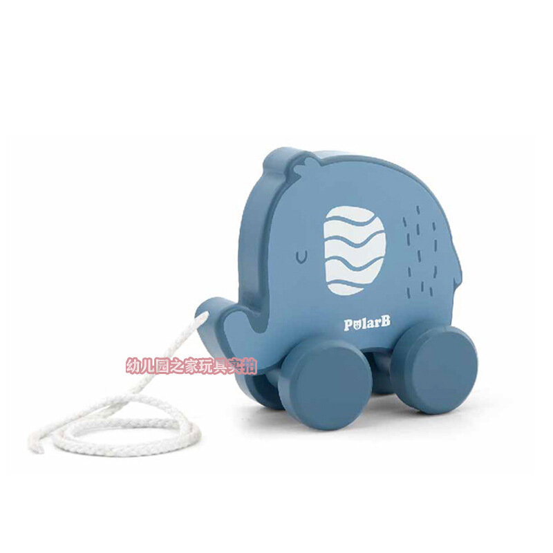 Каталка VIGA PolarB 44002, для малышей от 1,5 лет, деревянная, 10х11х5 см, на веревочке