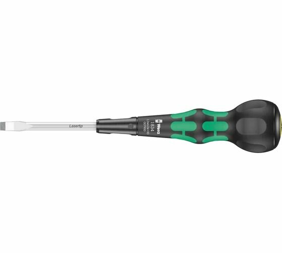 Отвёртка шлицевая WERA (арт. WE-007900)1834 SL Kraftform Ball-Grip, SL 1 x 6 x 100 мм, шарообразная рукоятка