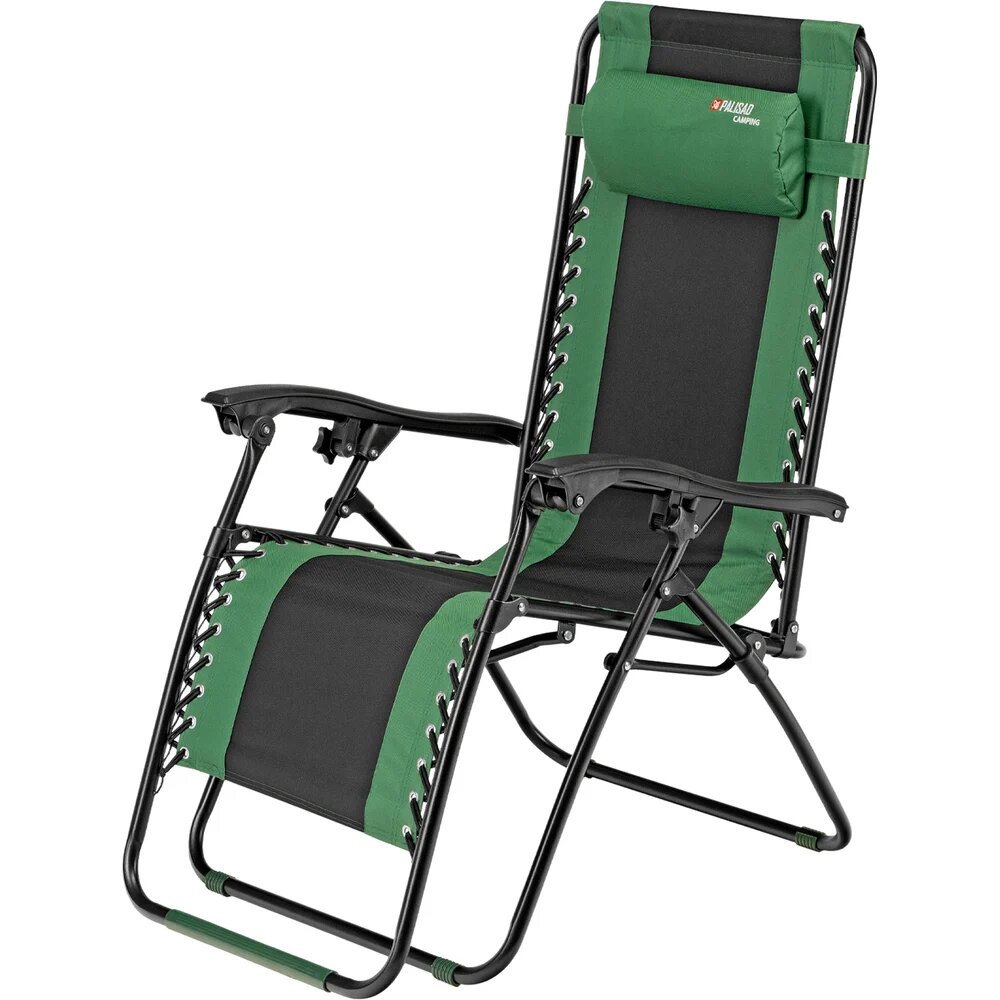 Многопозиционное складное кресло-шезлонг PALISAD Camping 160х63.5х109cм 69606, для обустройства места отдыха