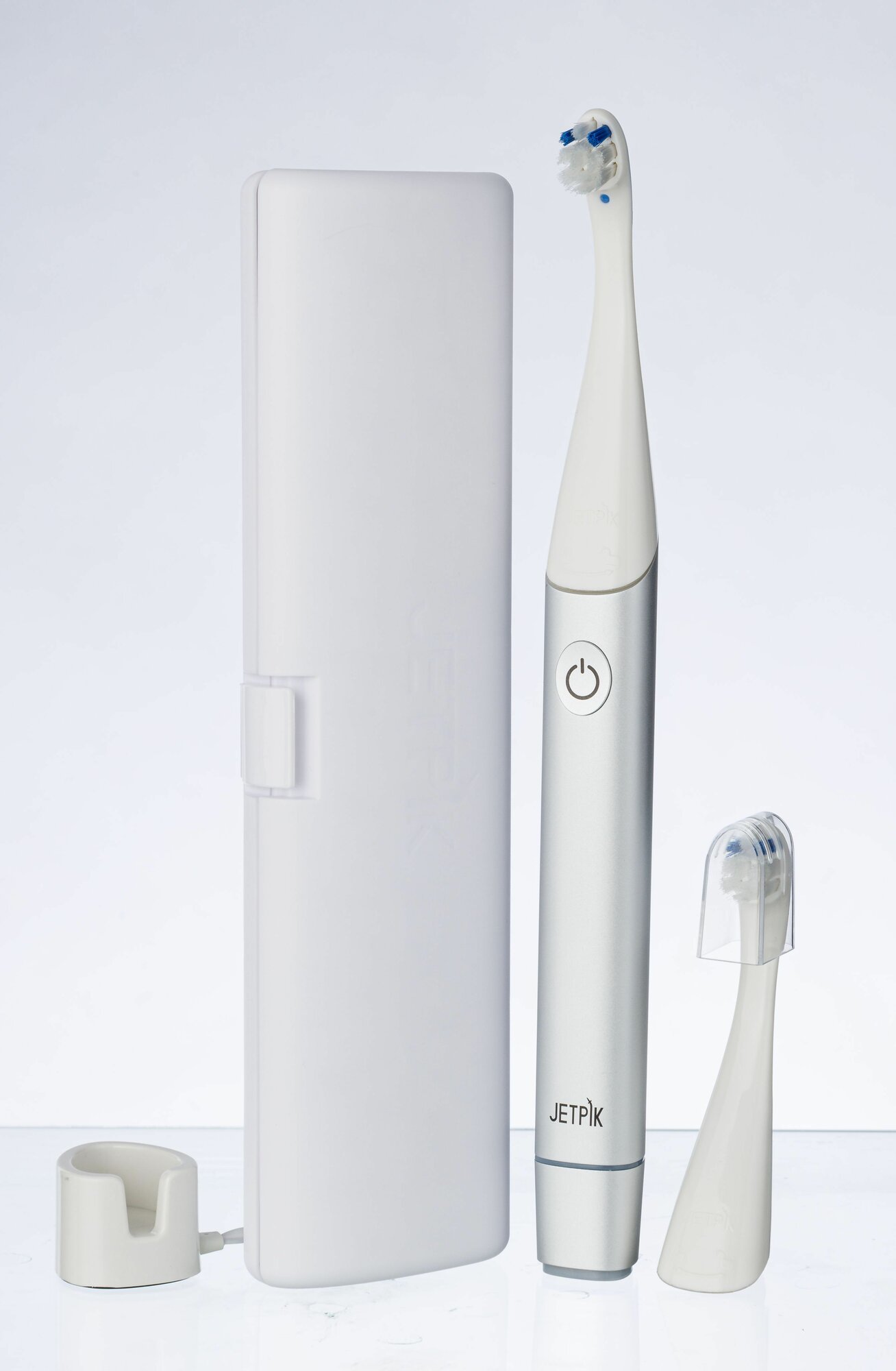 Электрическая звуковая зубная щетка Jetpik JP300, серебристая