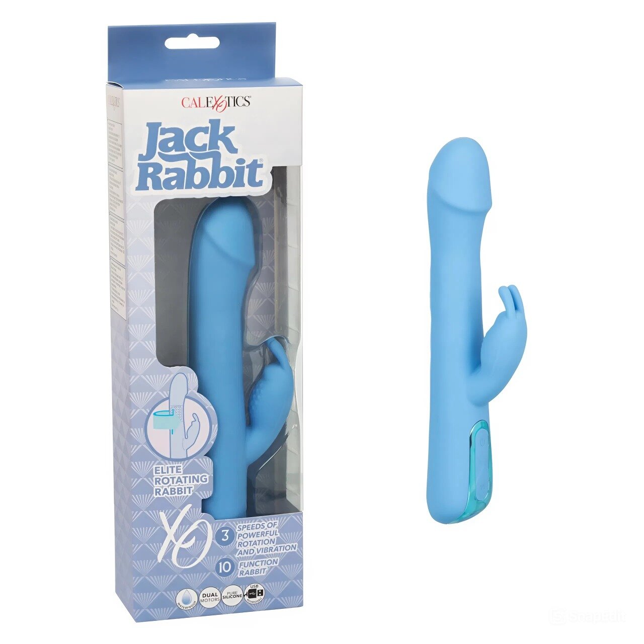 Вибратор-кролик Calexotics "Jack Rabbit Elite Rotating", для стимуляции половых губ, точка G