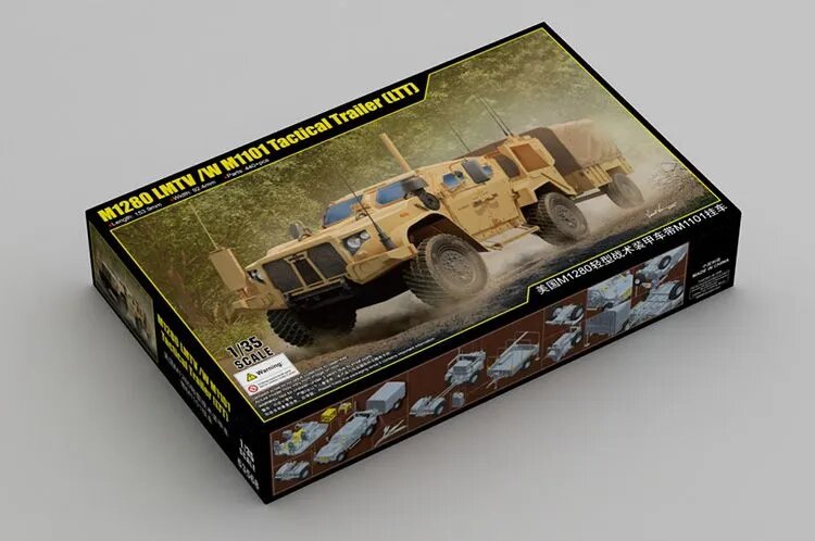 Trumpeter I Love Kit 63568 1/35 M1280 LMTV /W M1101 Тактический прицеп (LTT) набор модели сборки