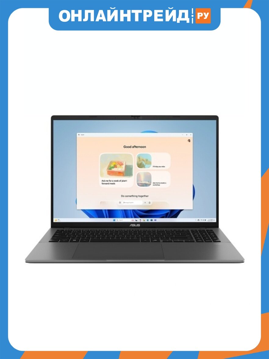 Ноутбук Asus VivoBook S16 OLED S3607CA-SH139 16", OLED, Intel Ultra 7 255H 2.0ГГц, 16-ядерный, 16Гб DDR5, 1Тб SSD, Intel Arc Graphics, Windows 11 Pro, серый (90NB16I2-M00A90_W11P)