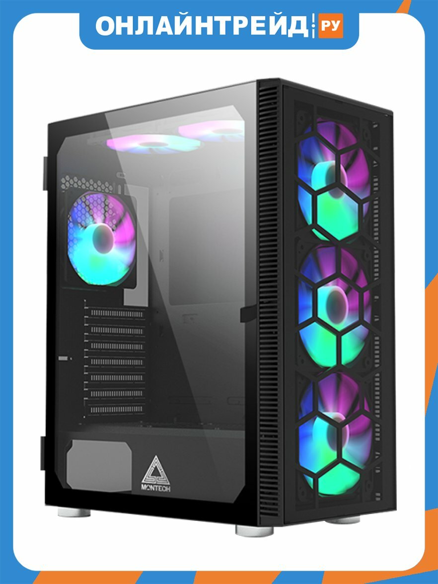 Корпус Montech X3 GLASS, черный