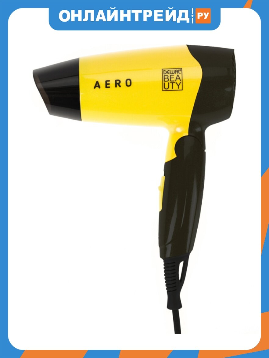Фен Dewal Beauty Aero, жёлтый