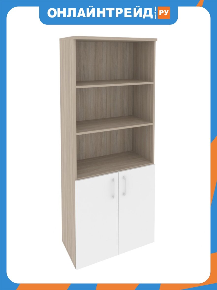 Шкаф Riva CHAIR высокий широкий O. ST-1.1 Дуб аттик/Белый бриллиант 800*420*1977 Onix