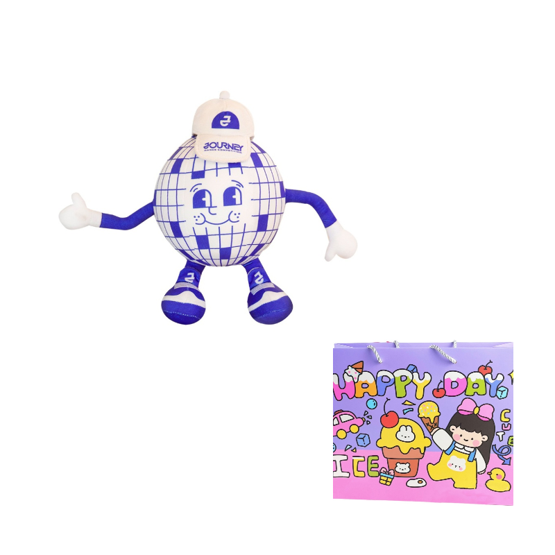 Плюшевая игрушка унисекс WANJUXIANSHENG Мультяшный глобус, 20CM EU, Cartoon Globe