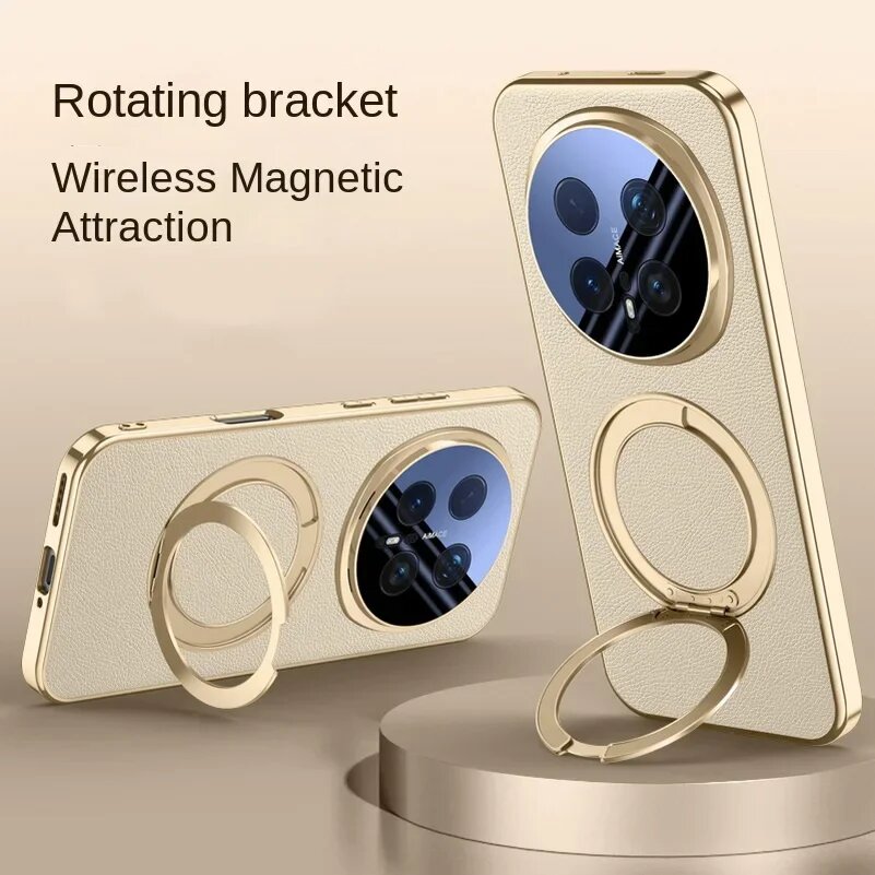 Чехол Honor Magic8 Pro, Gold, с кольцом и магнитом