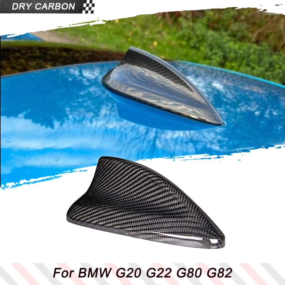 Автомобильная антенна для BMW G20 G22 G80 G82 2021-2025 2 3 4 серии, сухая автомобильная антенна на крышу из углеродного волокна, крышка гоночного кузова, комплекты