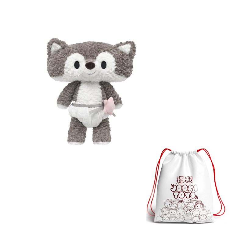 Плюшевая игрушка унисекс ZHUOQU "Дева Волк", Juvenile Dewolf-Diaper, 28 см