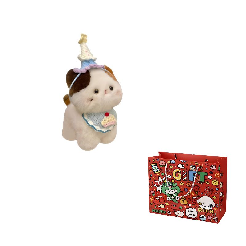 Подарочная сумка унисекс GUAIGUAIXIONG "Три Цветка", Three Flowers Kitten[Birthday Cake], 23CM EU