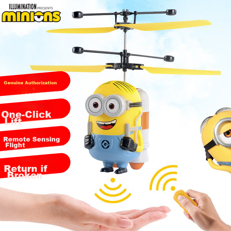 Жестовый управляемый RC-вертолет для детей 5+ лет - игрушка для обучения полету Цвет：Улучшенные миньоны с сенсорным