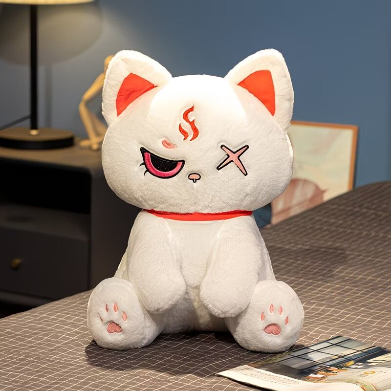 Мягкая игрушка ЛАС играс "Кот", полиэстер, синтепон, 13 дюймов, серая